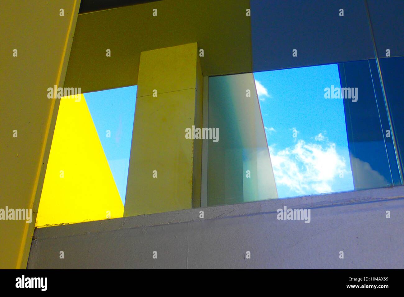 Blue and yellow building hi-res stock photography and images - Alamy