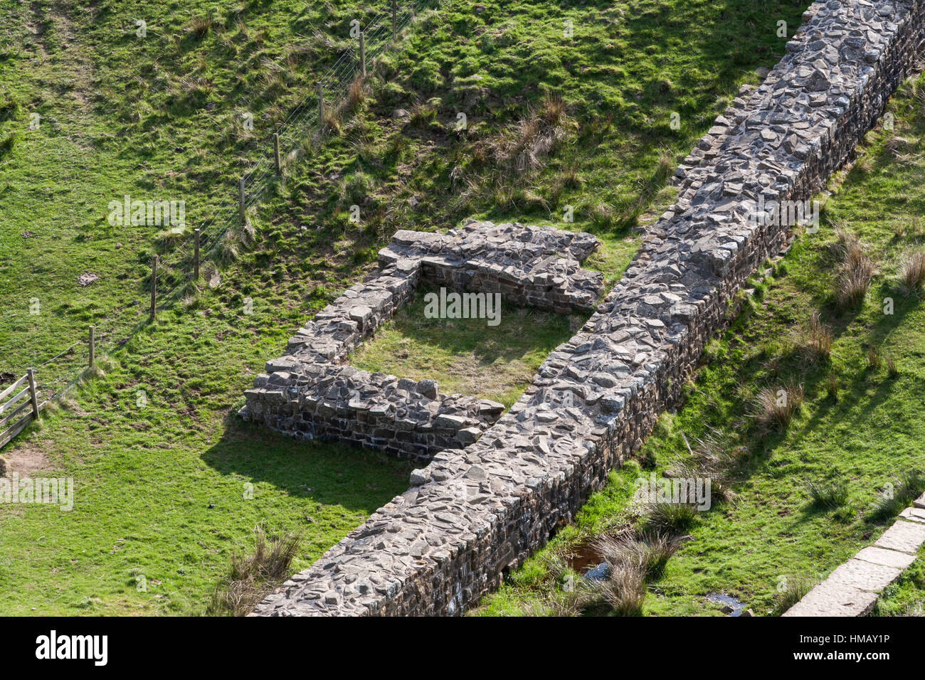 Hadrian's Wall: the remains of the relatively recently discovered ...
