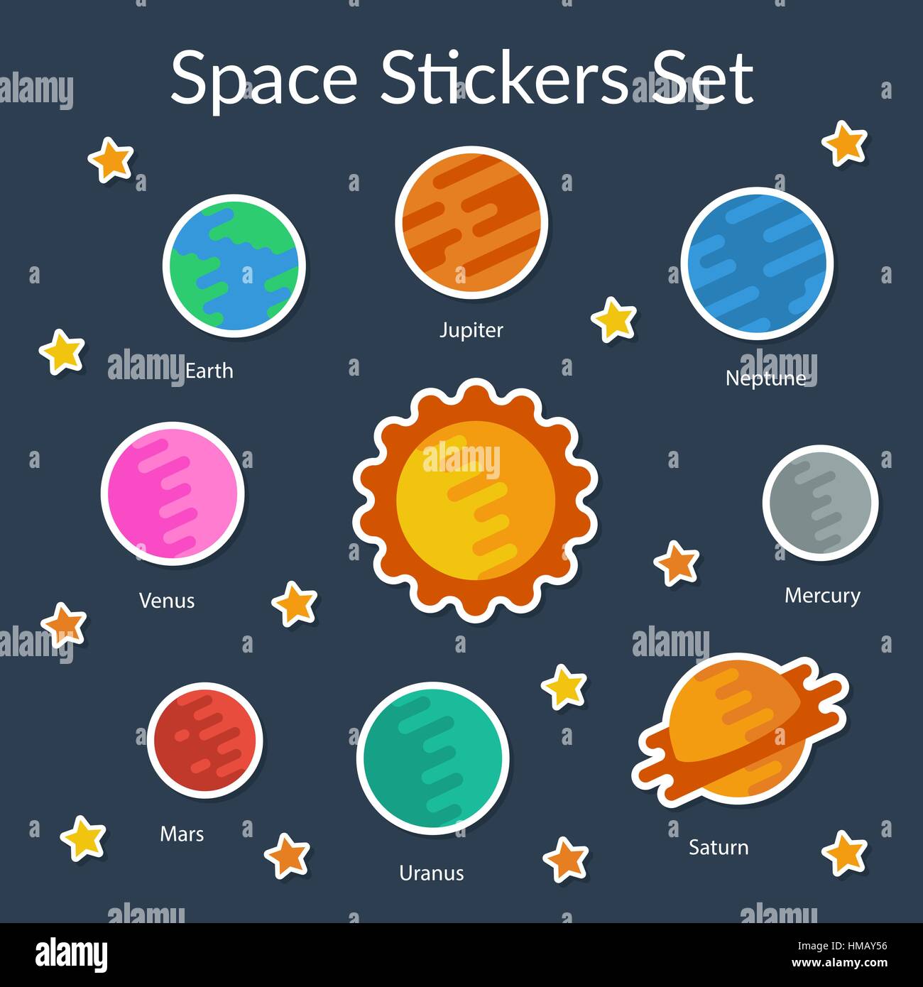 Space stickers set Stock Vector Image & Art - Alamy