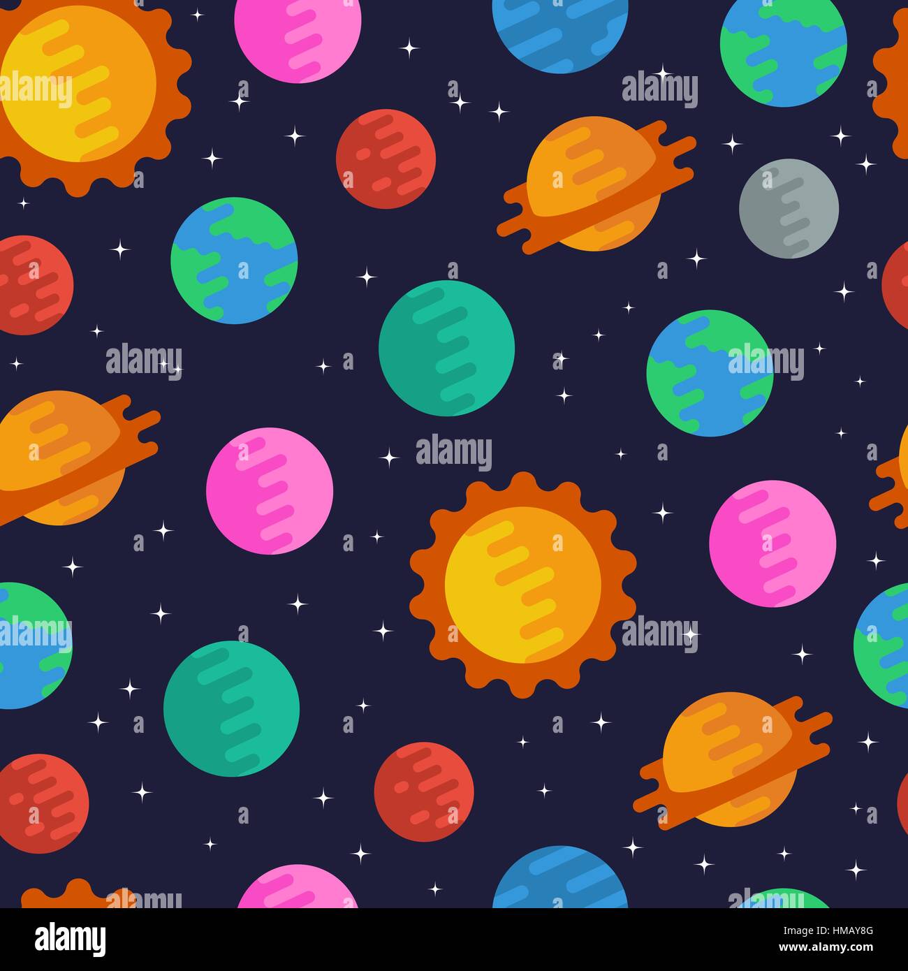 Space seamless pattern Stock Vector Image & Art - Alamy