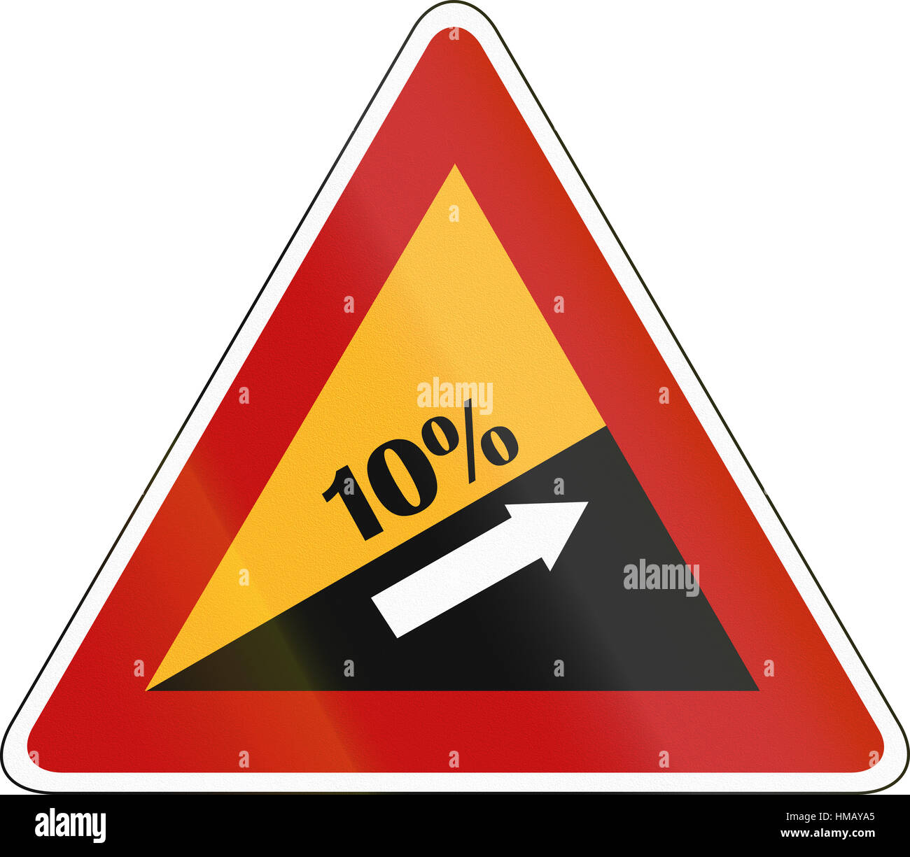 South Korea road sign - Steep hill upward Stock Photo - Alamy