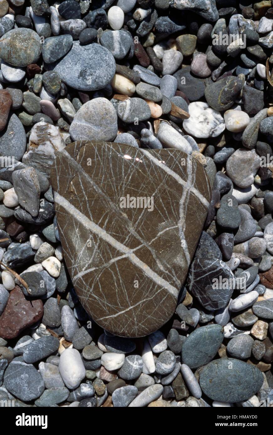 Black rock with grey lines, Keratokambos, Crete, Greece Stock Photo - Alamy