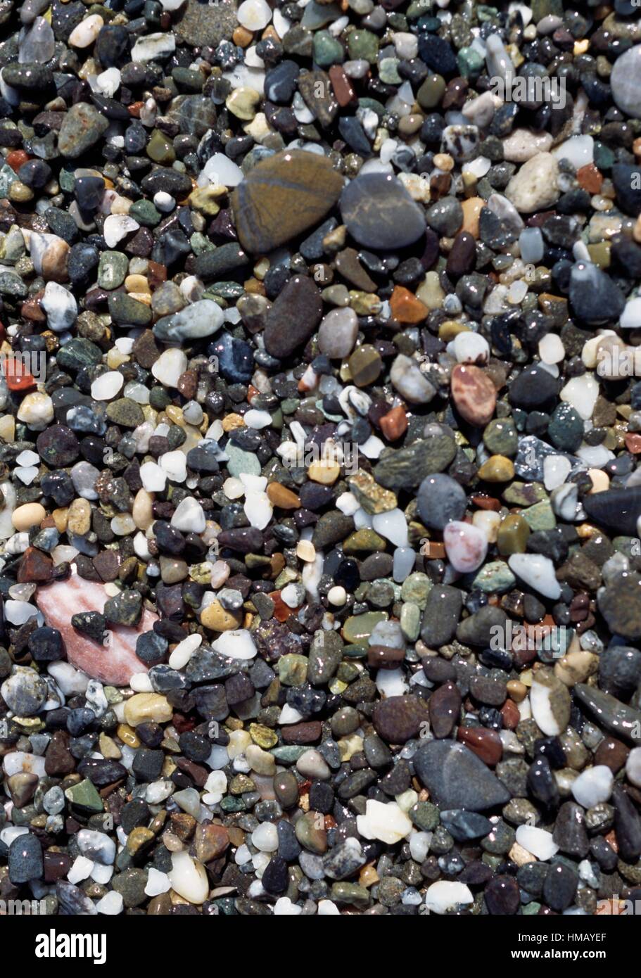 Coloured pebbles and stones, Keratokambos, Crete, Greece Stock Photo ...