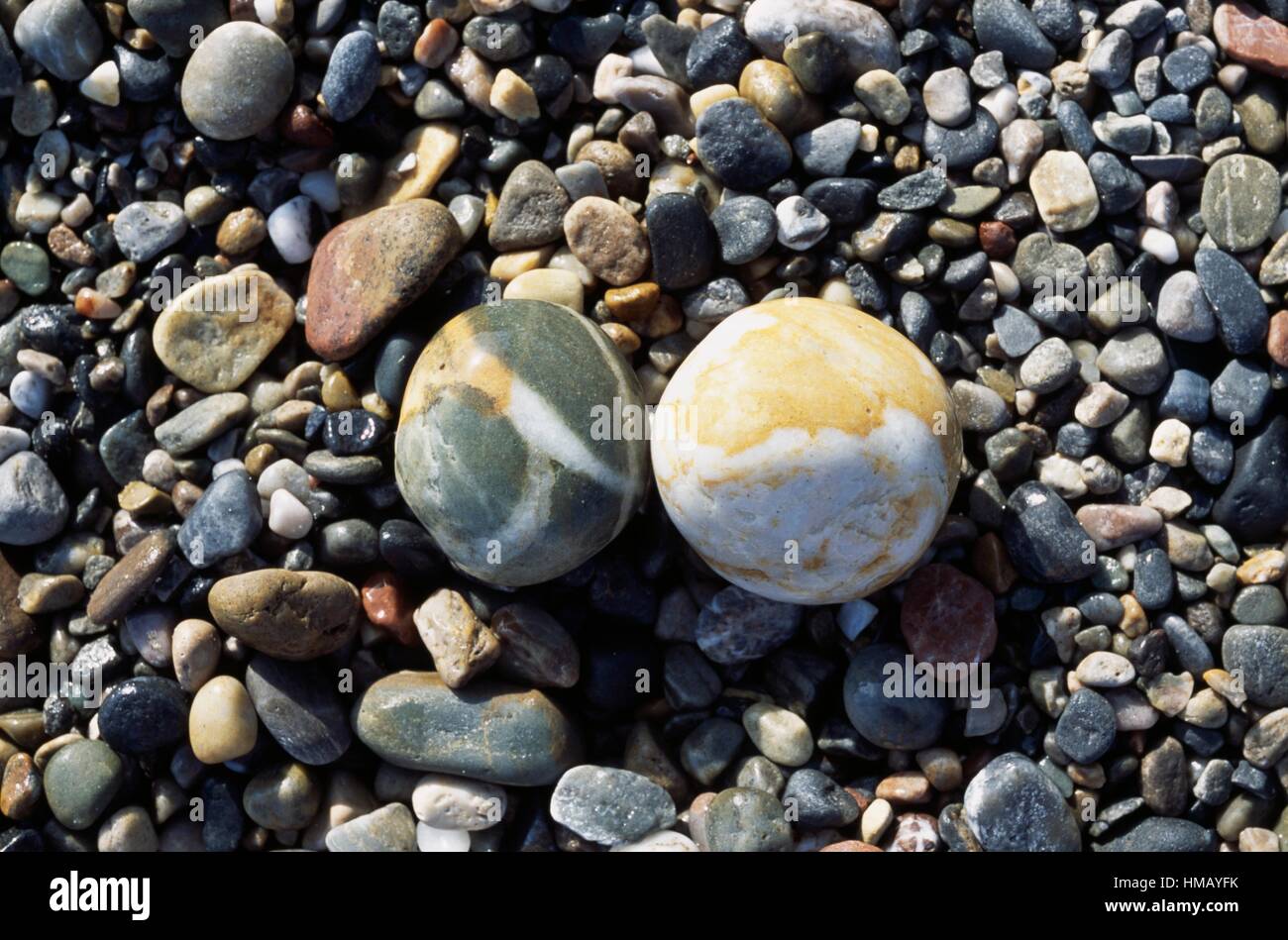Mottled coloured rocks, Paleochora, Crete, Greece Stock Photo - Alamy