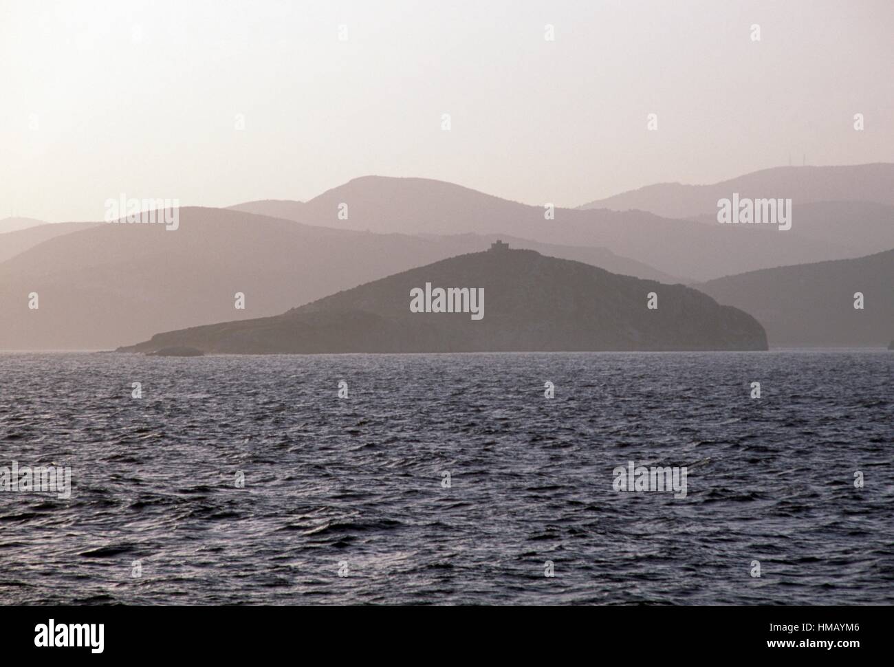 The coast of Euboea (Evia) island at sunset, Greece Stock Photo - Alamy