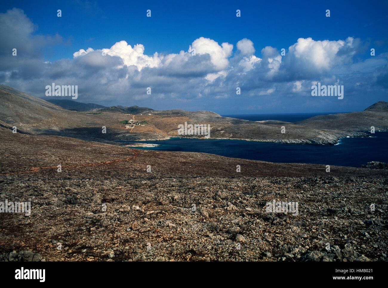 Coastal landscape near Cape Matapan or Cape Tainaron, Mani peninsula ...