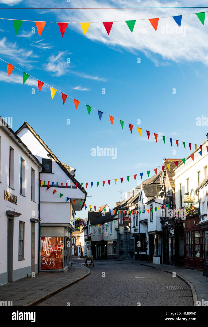 Shops in Bucklersbury, Hitchin, Hertfordshire Stock Photo - Alamy