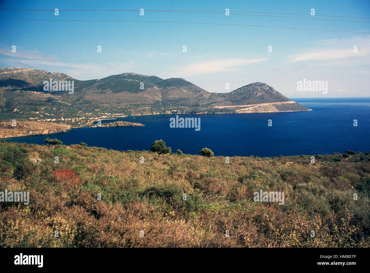 Kotronas Bay, east coast of Mani peninsula, Peloponnese, Greece Stock ...