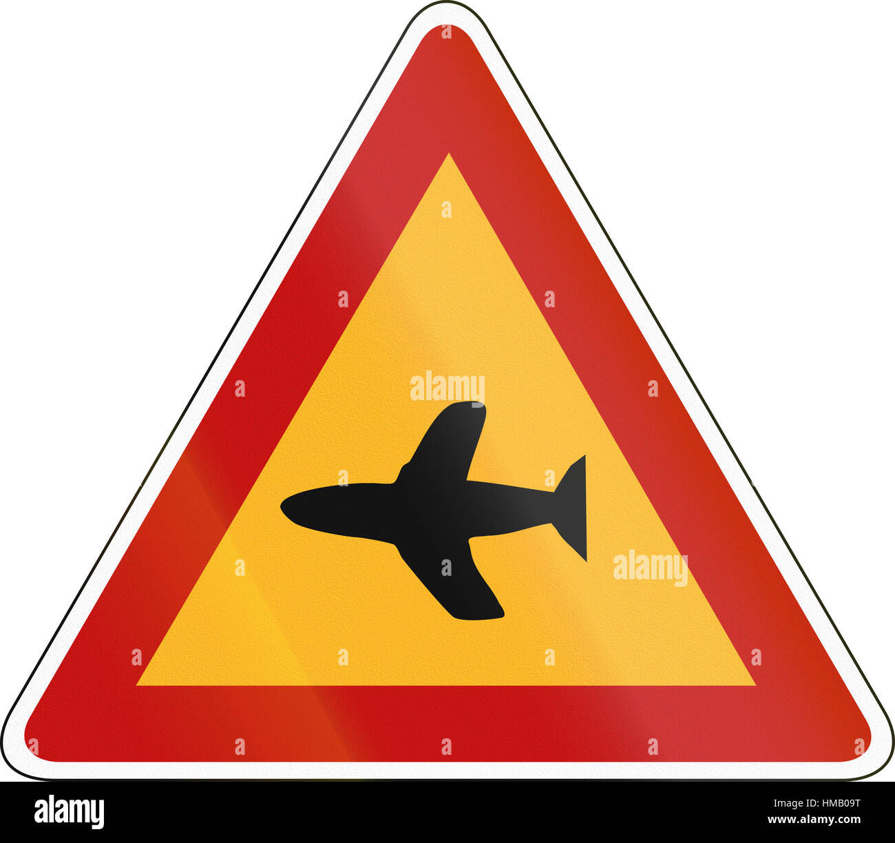 Korea Traffic Safety Sign - Attention - Airplane Stock Photo - Alamy