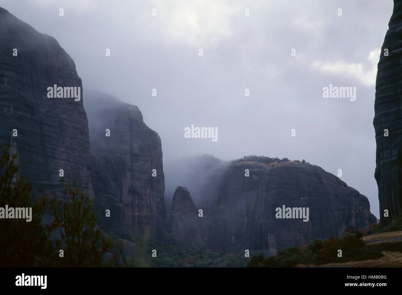 Rock pillars at Meteora, Kalambaka, Greece Stock Photo - Alamy