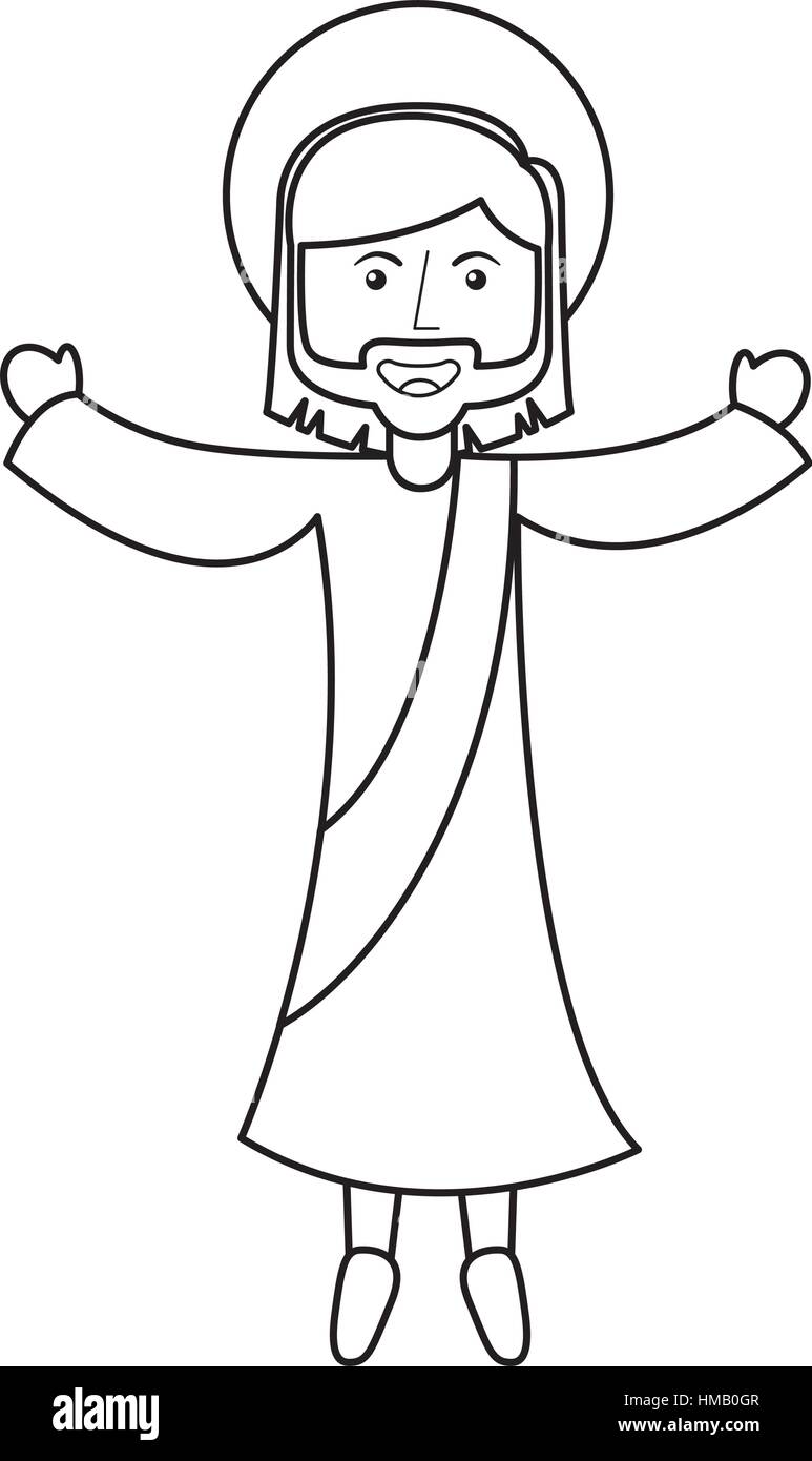 jesuschrist avatar character icon vector illustration design Stock ...