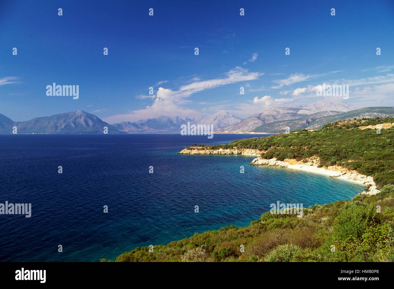 A section of coastline, Acarnania region, Greece Stock Photo - Alamy
