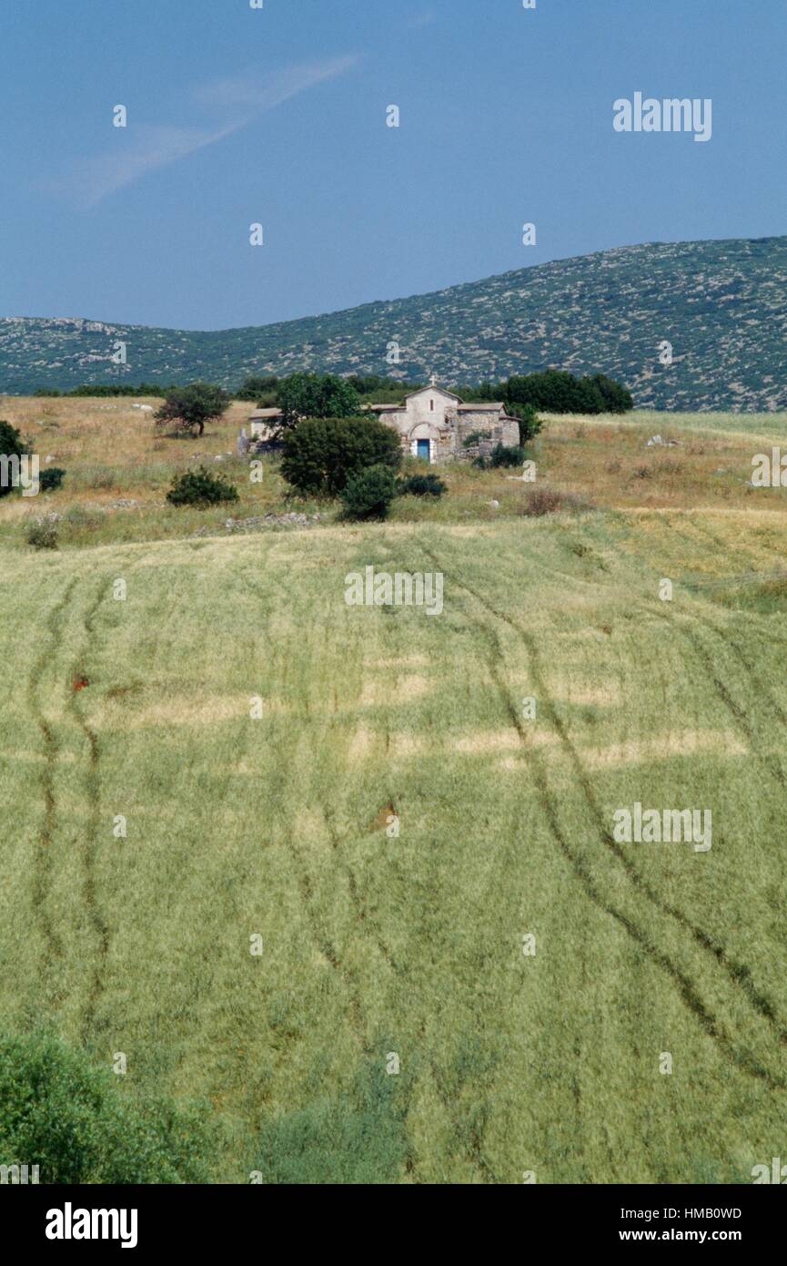 Church in the plain of Orchomenus, Boeotia, Greece Stock Photo - Alamy