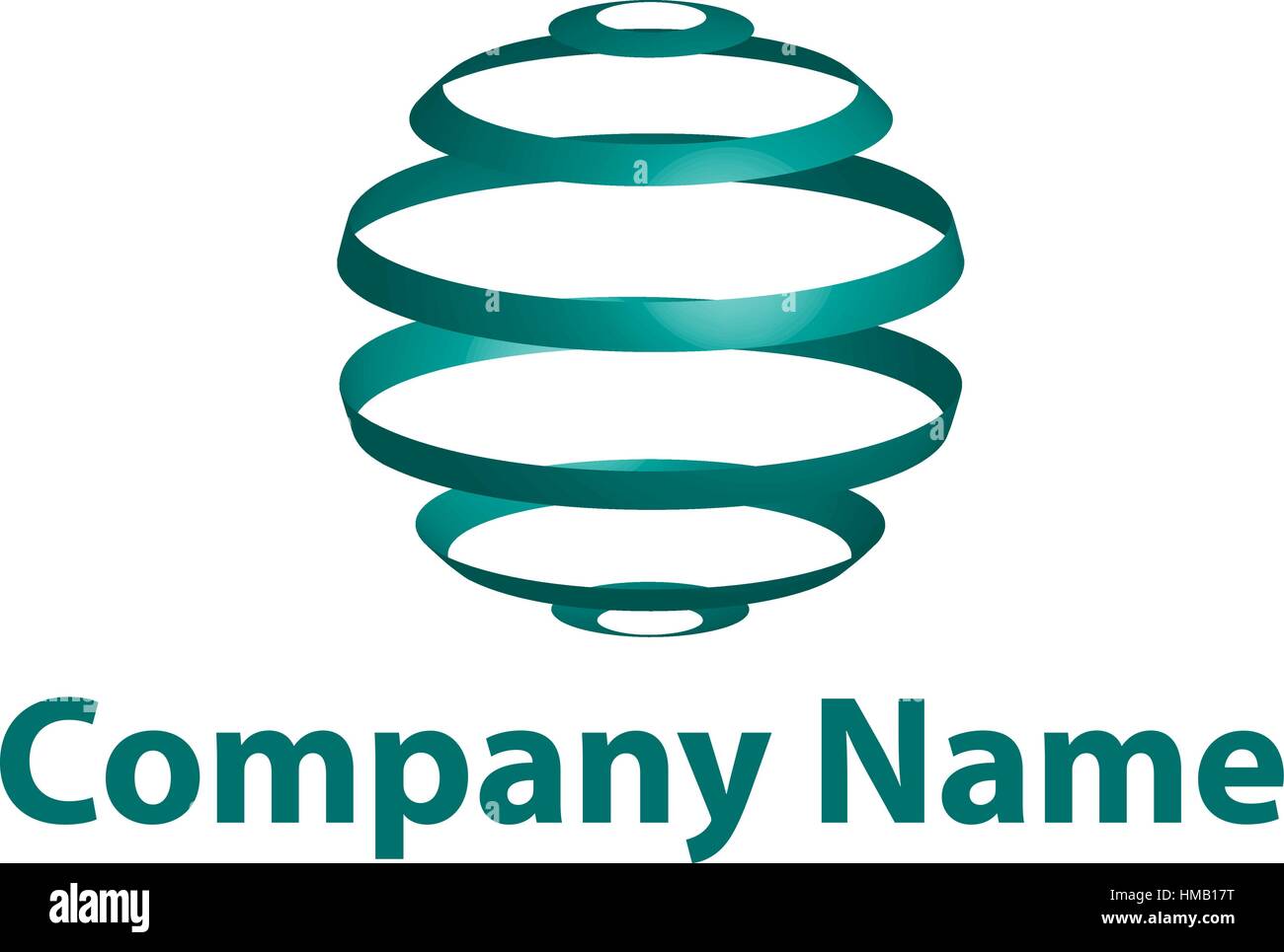 Abstract logo design. Circle of ribbons isolated on white background ...