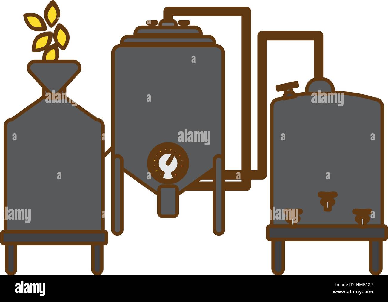 gray beer tanks icon image design, vector illustration Stock Vector ...