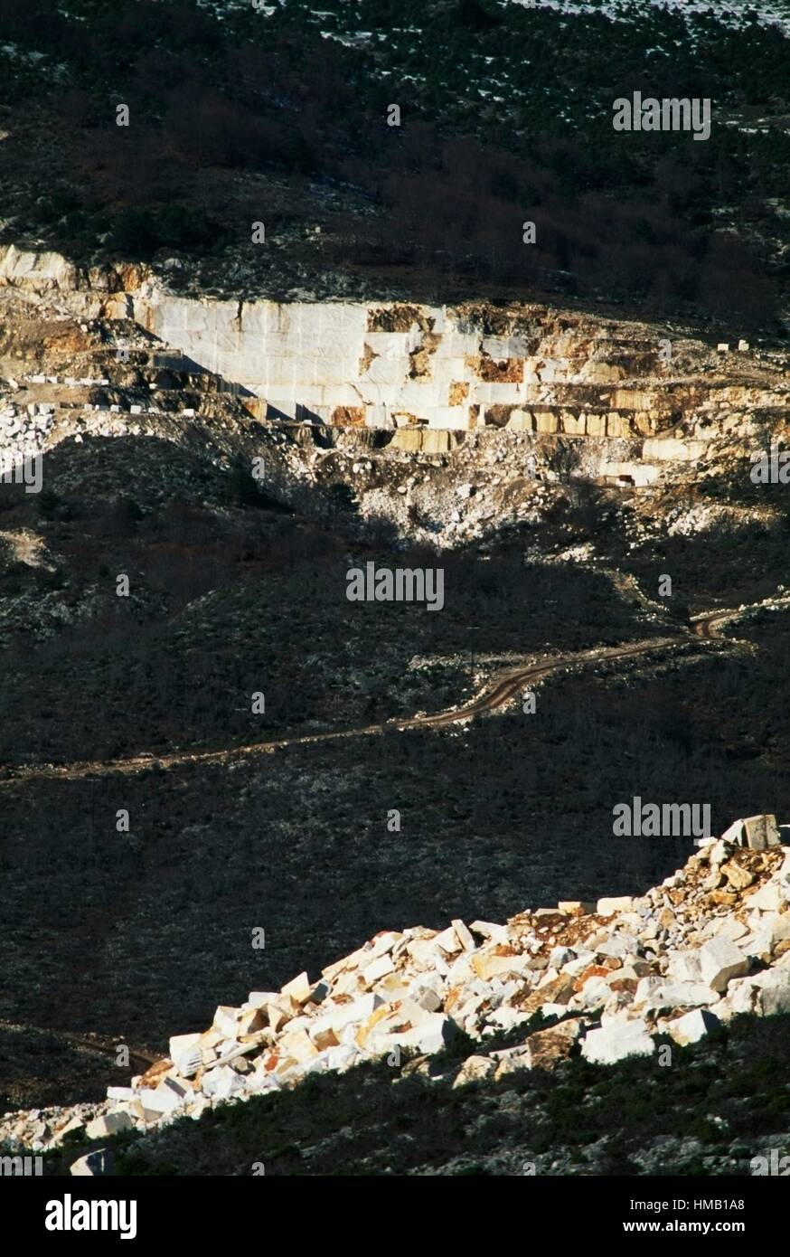 Marble quarry in Volakas, Elis, Western Greece, Greece Stock Photo - Alamy