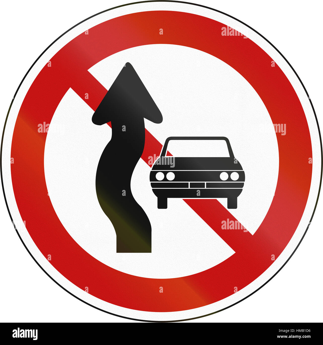 Korea Traffic Safety Sign - Regulate - No Passing Stock Photo - Alamy