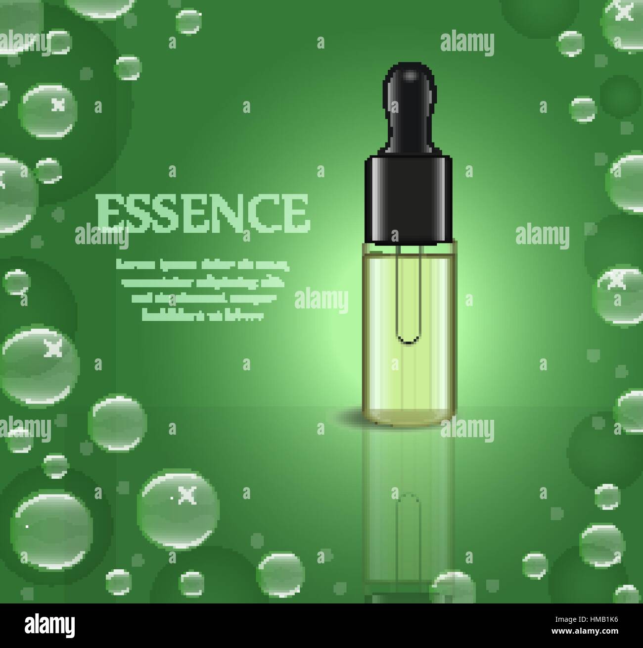 Realistic Essential oil or herbal medicine package template for your ...