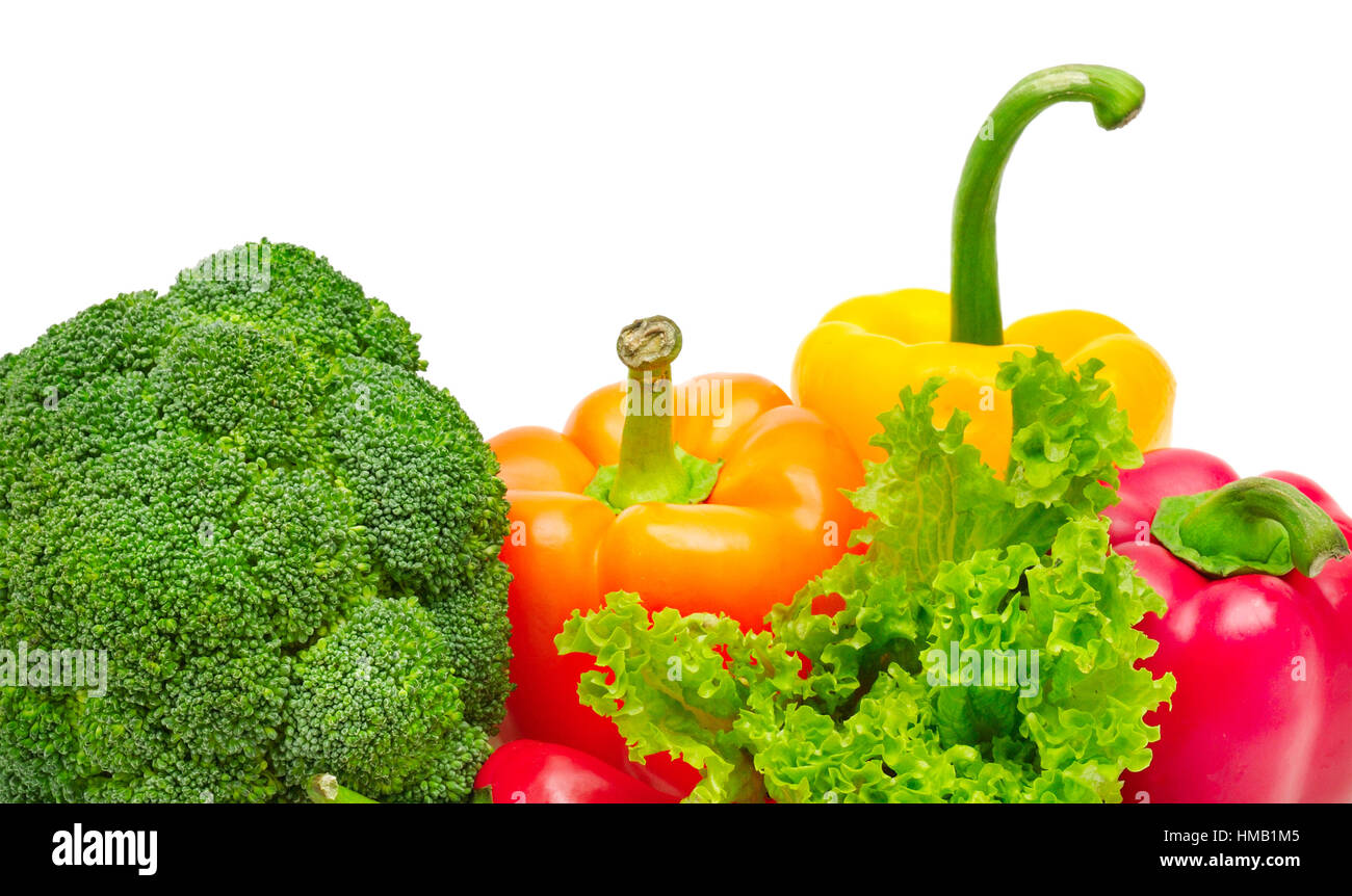 collection fresh vegetables isolated on white Stock Photo - Alamy