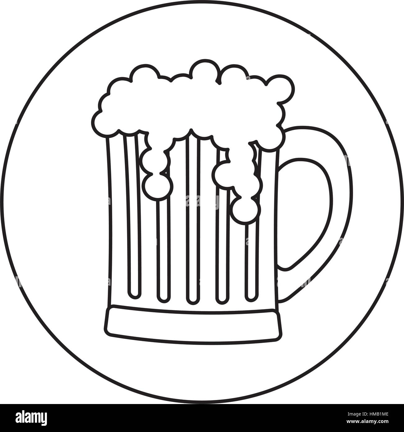 contour glass beer icon image design, vector illustration Stock Vector ...