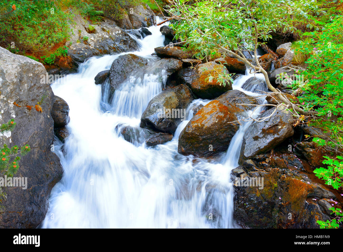 Mountain stream with waterfall hi-res stock photography and images - Alamy