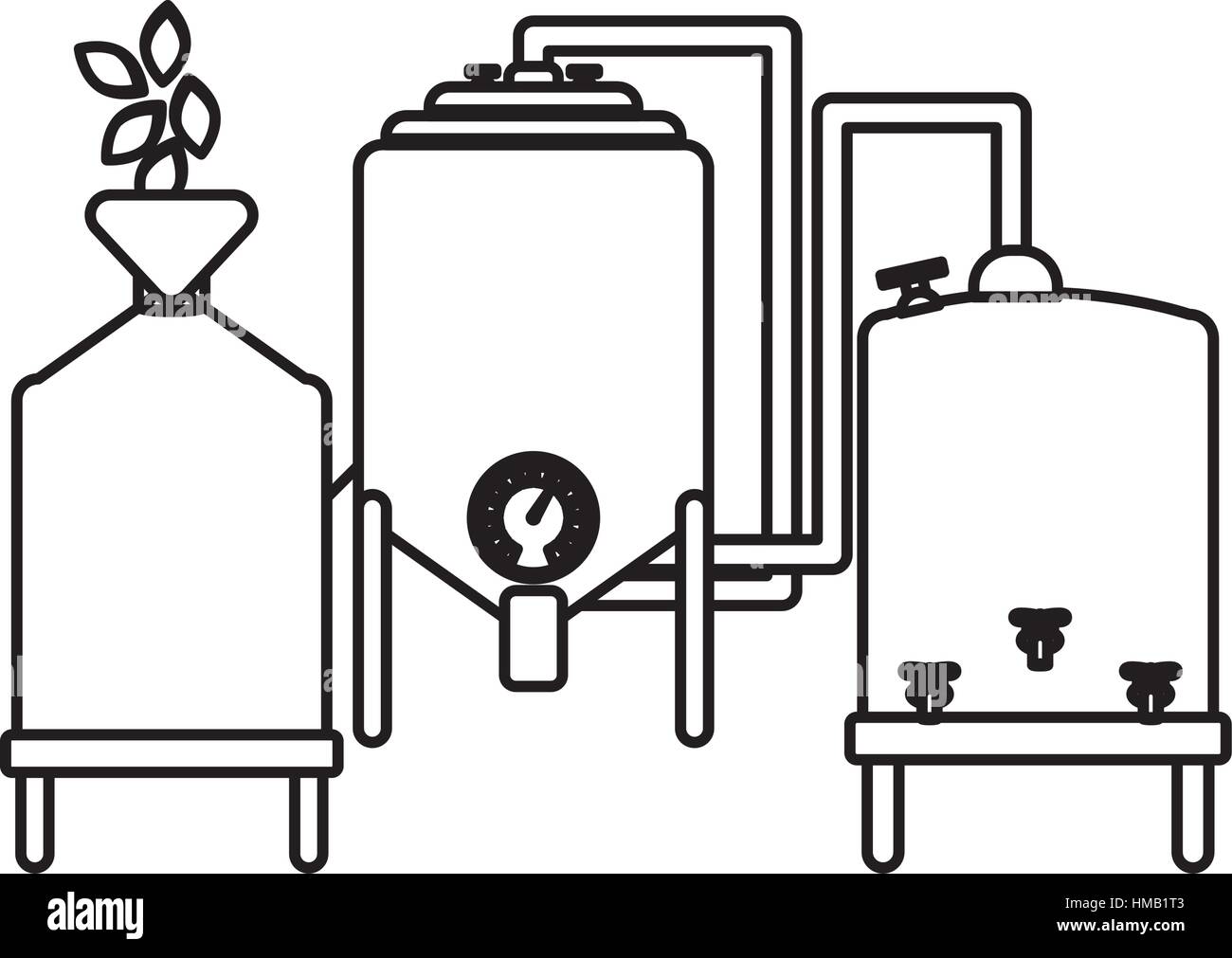 contour beer tanks icon image design, vector illustration Stock Vector ...