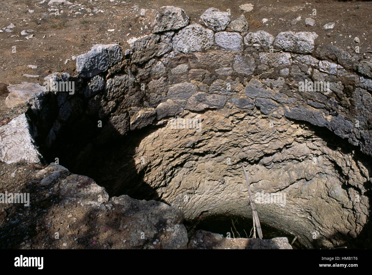 Pit mining, Mount Laurium mines, Demoliaki, Attica, Greece Stock Photo ...