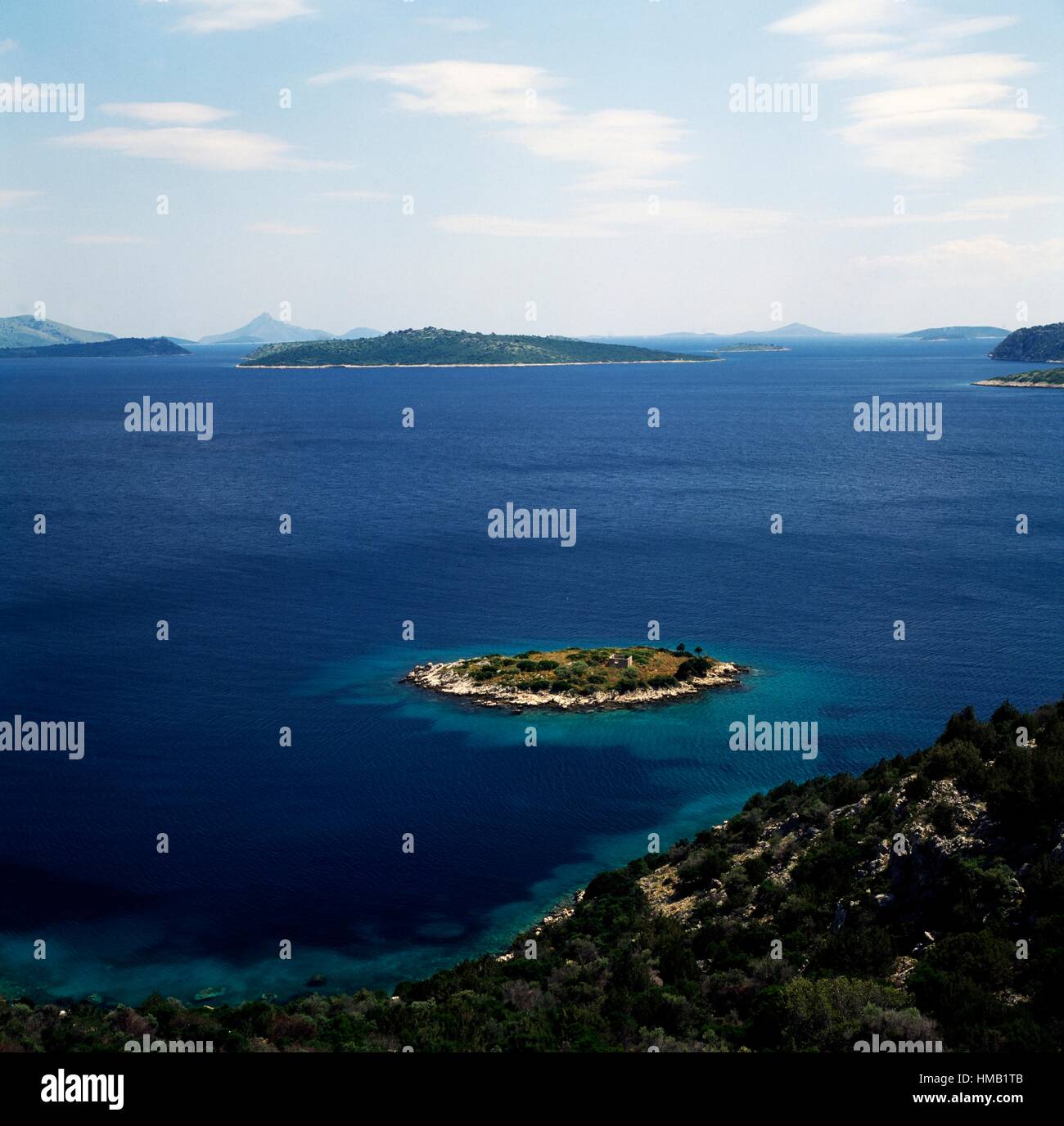 An island off the Gulf of Itea, Greece Stock Photo - Alamy