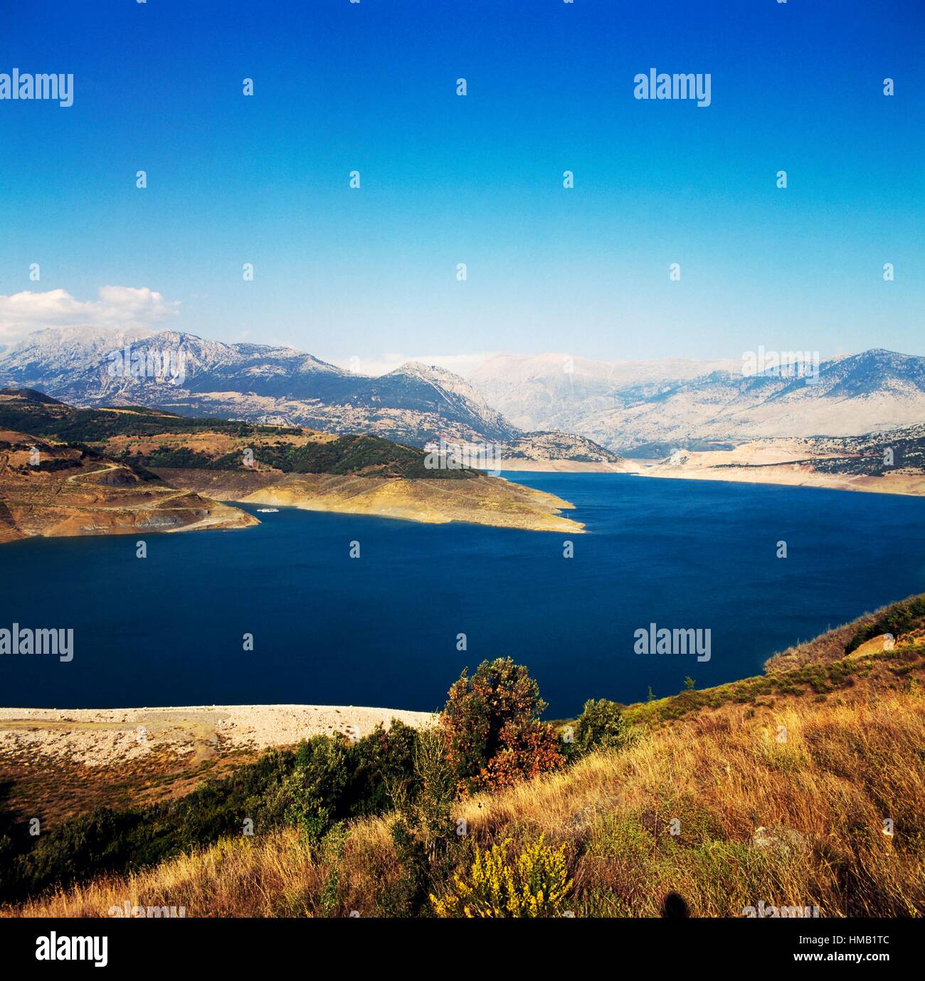 The sea seen from Mount Helicon, Boeotia, Greece Stock Photo - Alamy