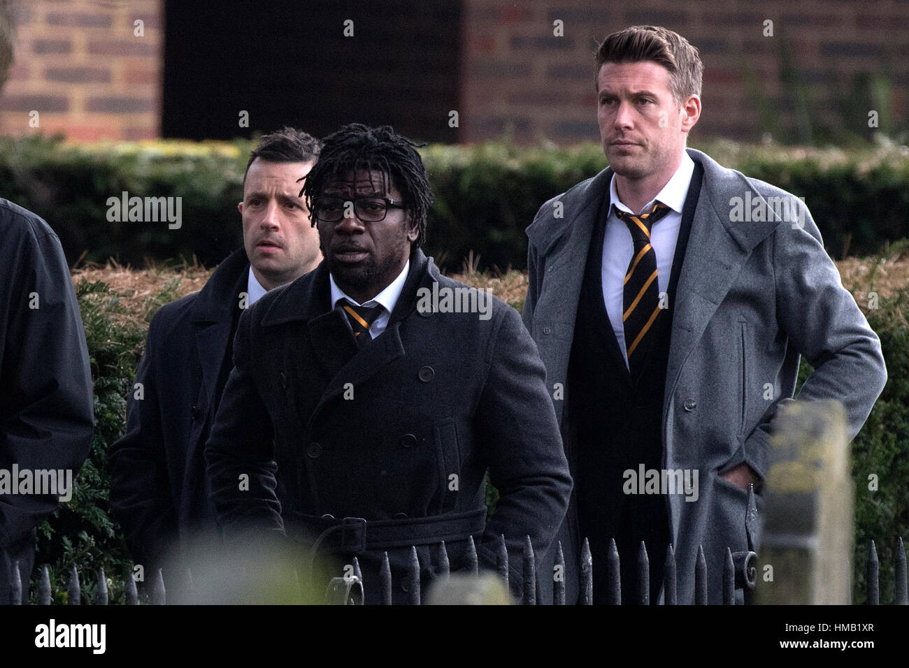 Tony Daley (centre) and Rob Edwards (right) represent Wolverhampton ...