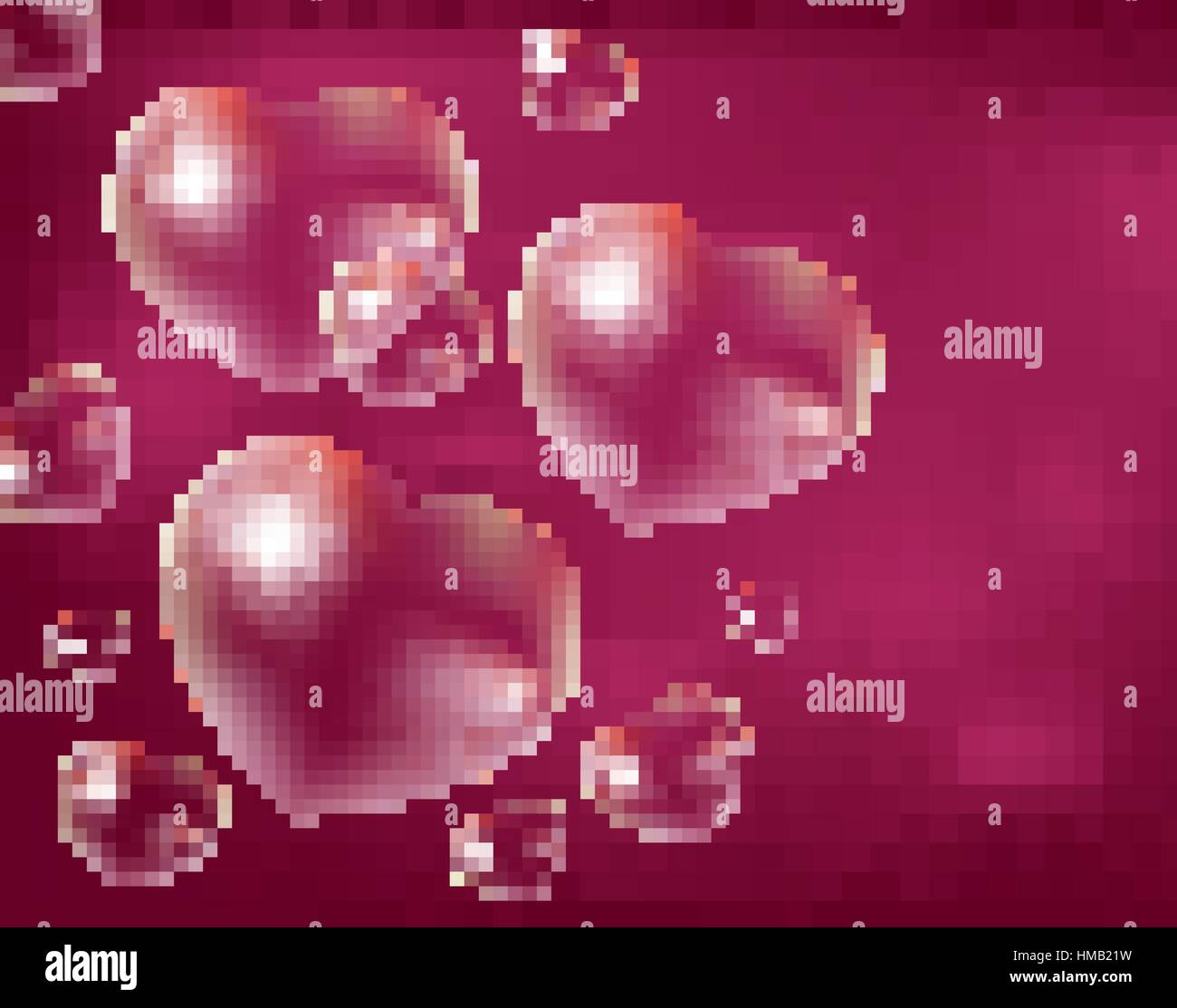 Realistic soap bubbles Heart-shaped. Drops of water in a shape ...