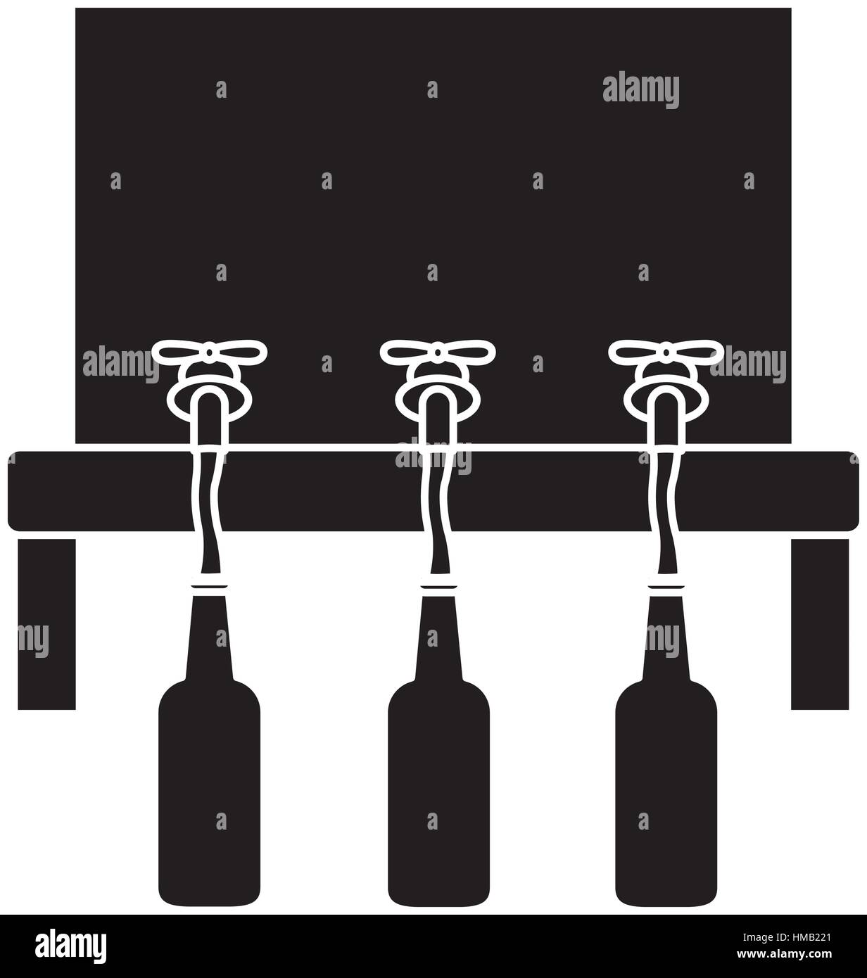 black beer dispensers icon image design, vector illustration Stock ...
