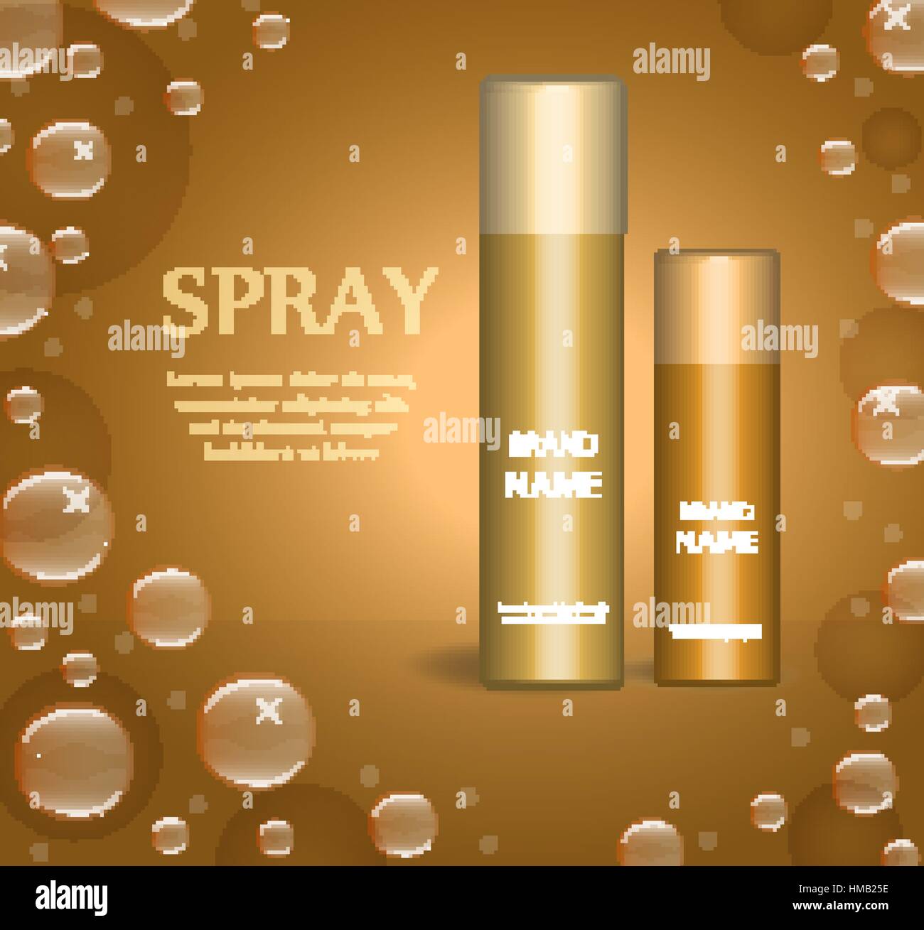 Realistic spray package template for your design. Deodorant vial mock ...