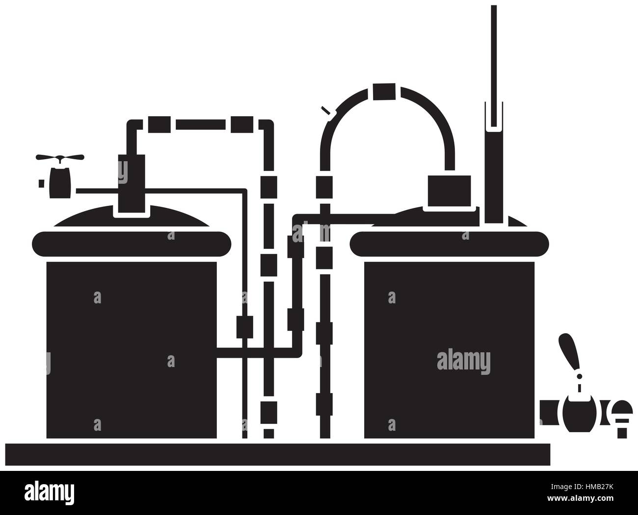 Yeast fermentation tank Stock Vector Images - Alamy