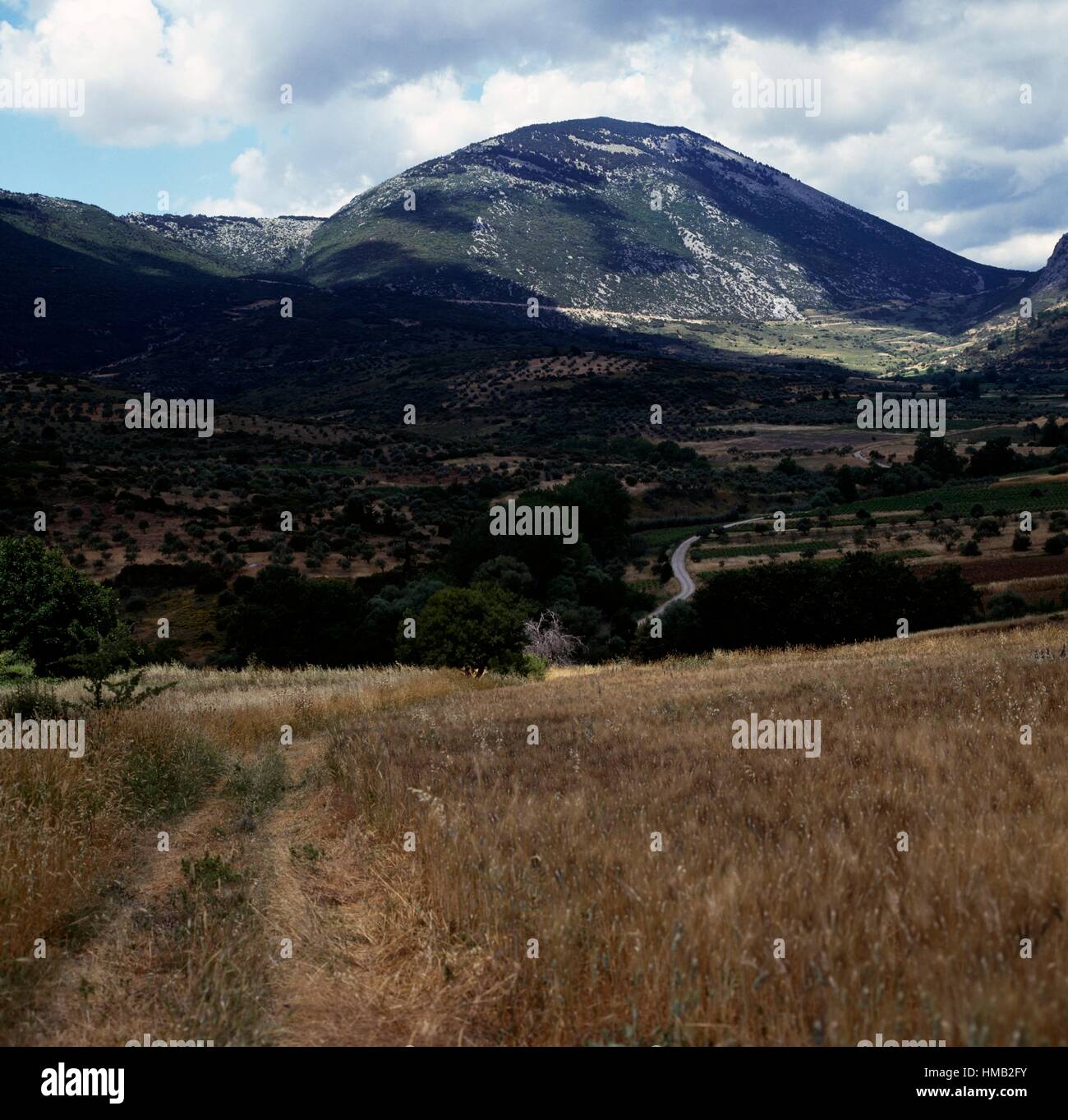 Panorama of the Valley of the Muses, near Mount Helicon, Boeotia ...