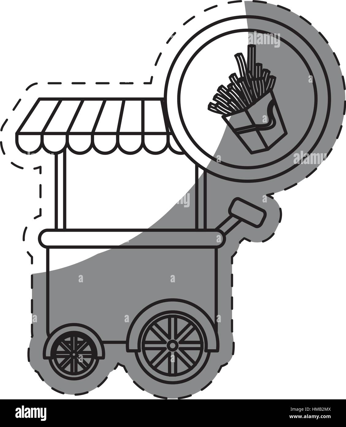 french fries car icon, vector illustration image Stock Vector Image ...