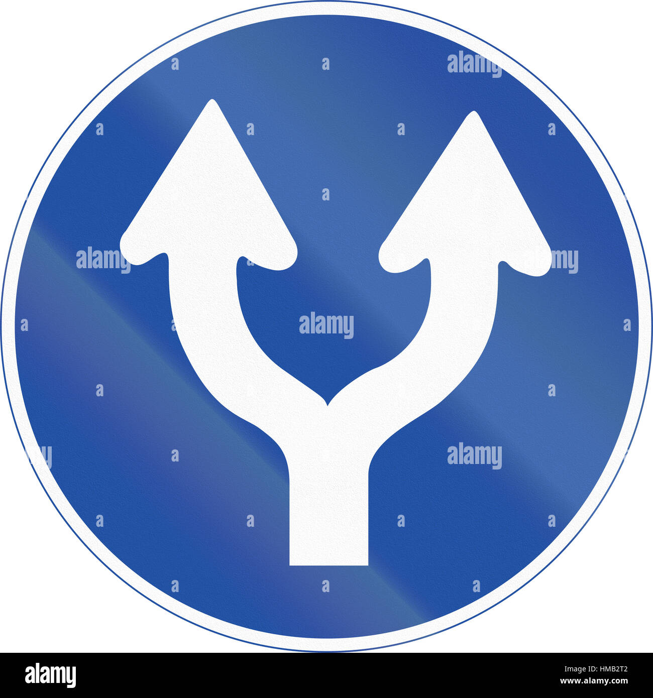 Korea Traffic Safety Sign - Both Side Road Stock Photo - Alamy