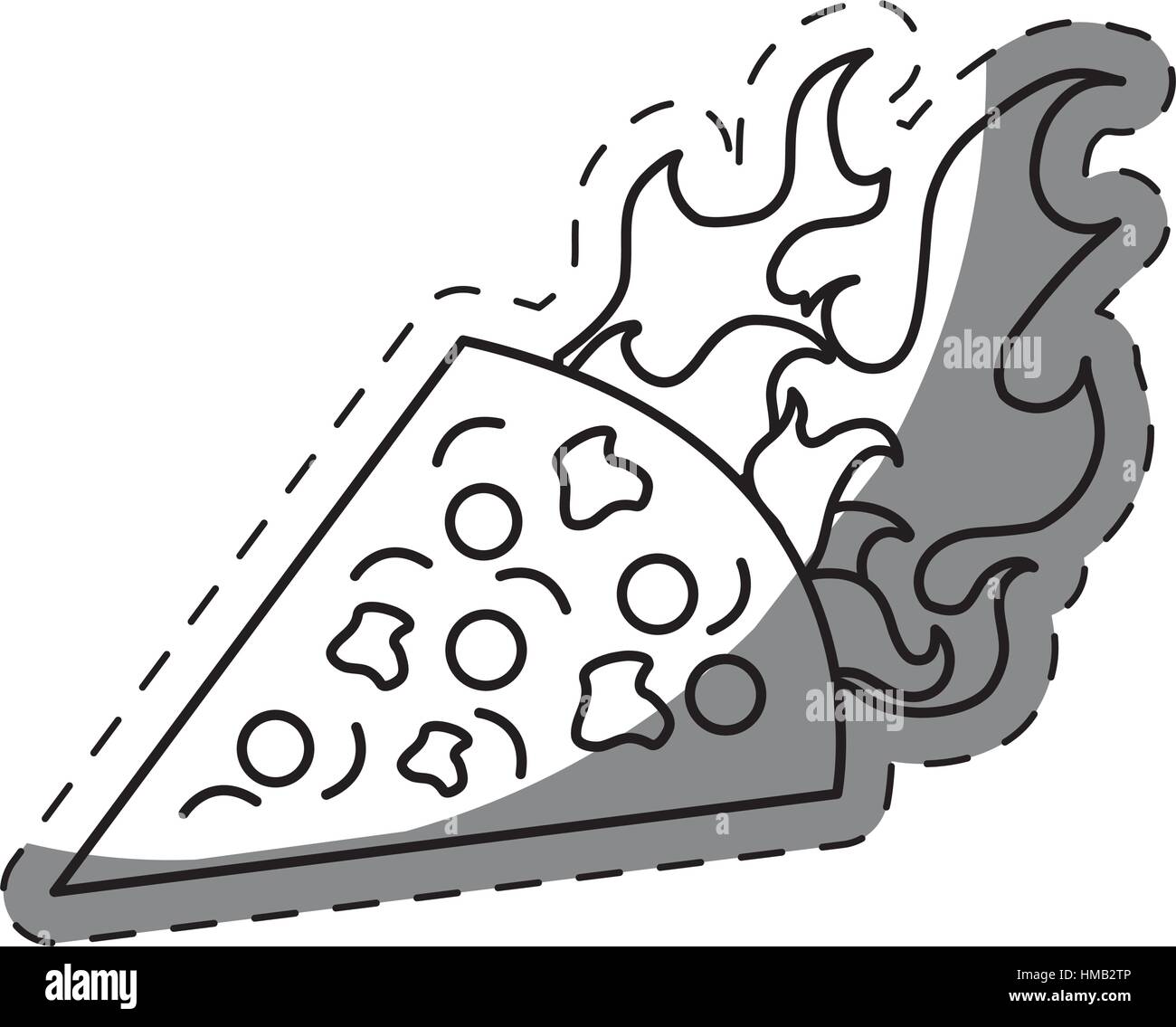 pizza fast food image vector illustration design Stock Vector Image ...