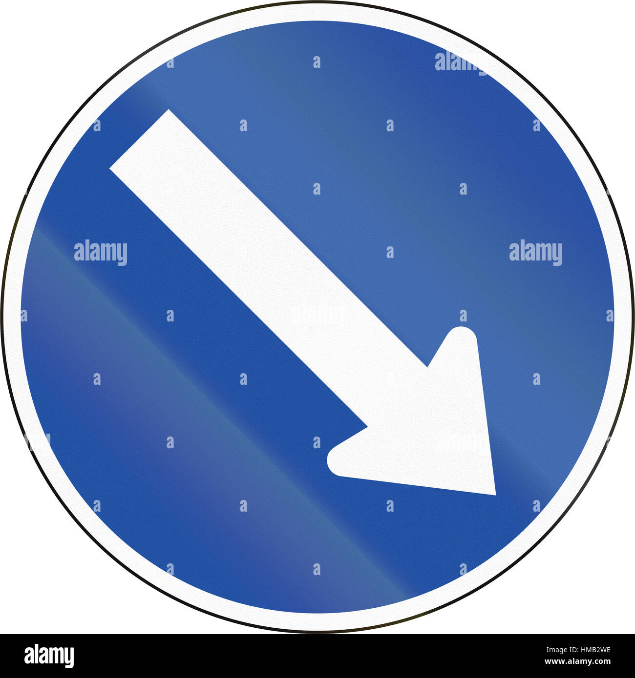Right Turn Only Sign Korea