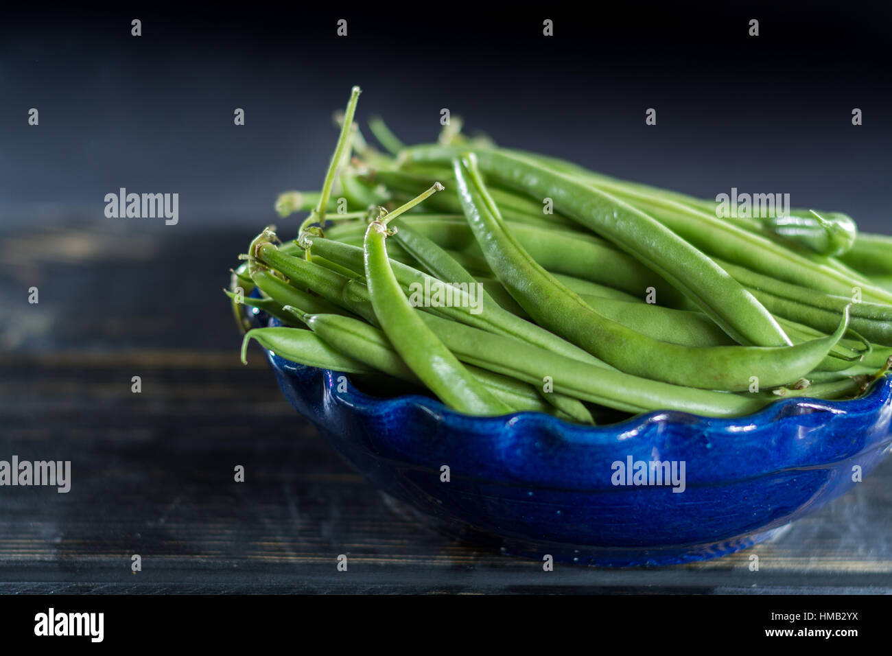 Raw fresh organic green beans ready to cook Stock Photo - Alamy