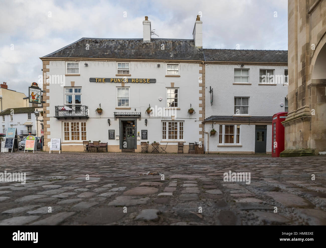 The Punch House public house, Monmouth, Wales Stock Photo - Alamy