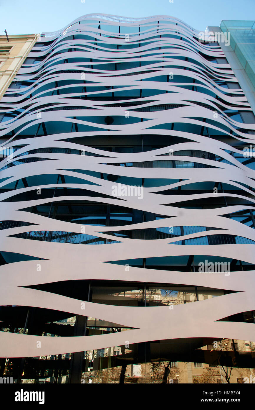 Unique exterior of a building in Barcelona, Catalonia Province, Spain ...