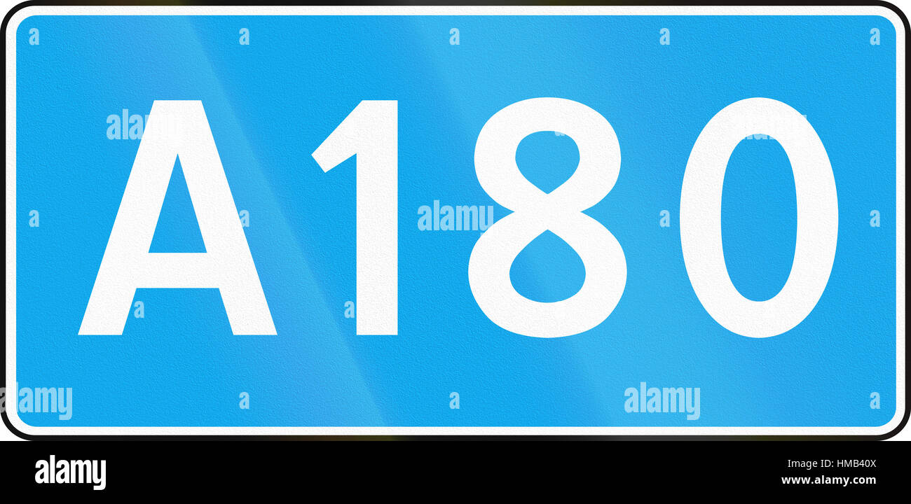 Sign of the Russian federal route A180 Stock Photo - Alamy