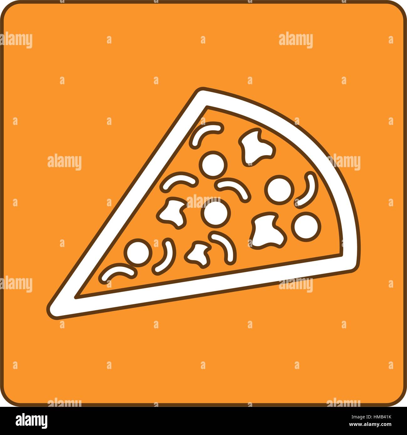 pizza fast food emblem icon, vector illustration image Stock Vector ...