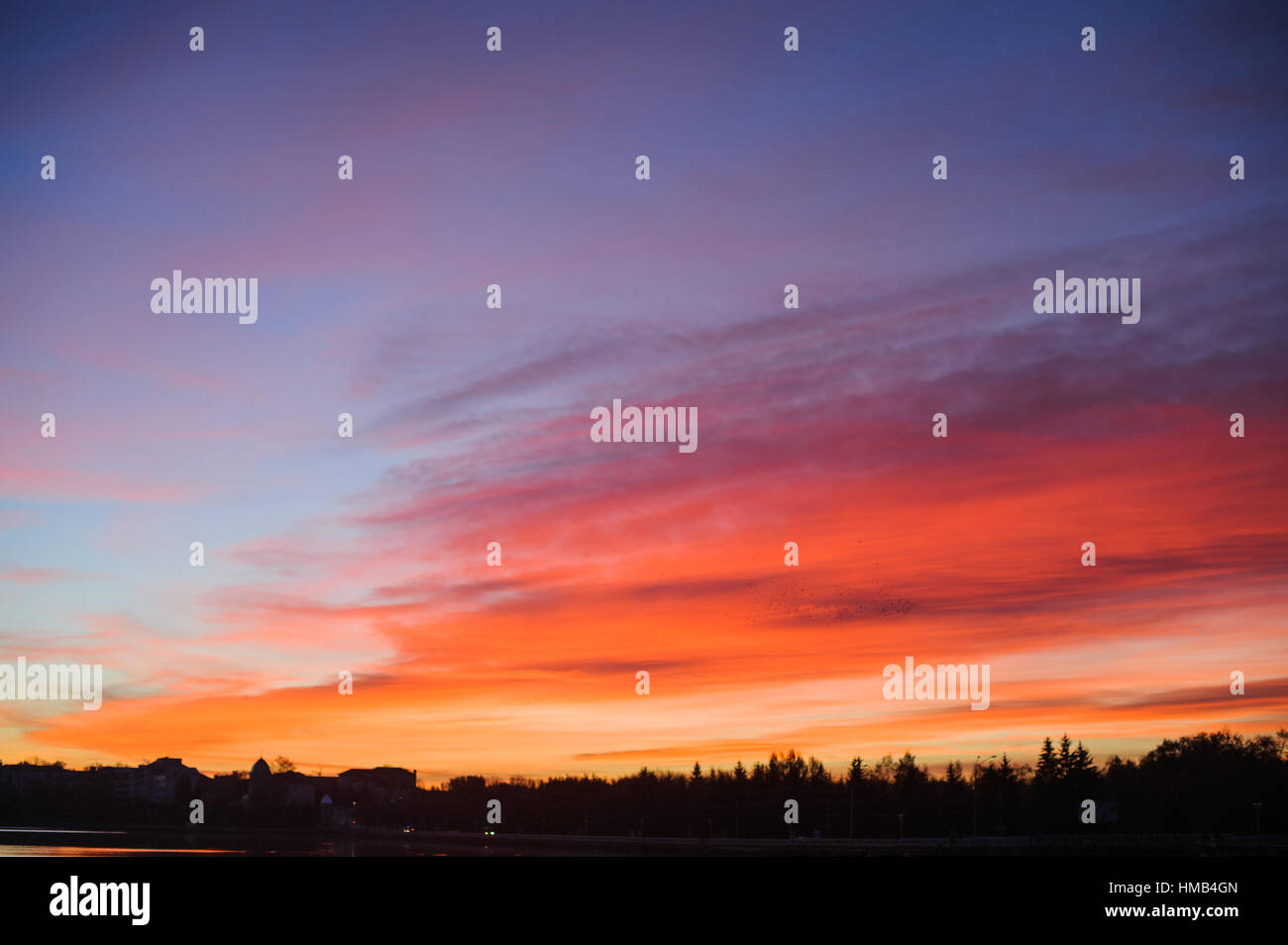 Beautiful romantic sunset Stock Photo - Alamy