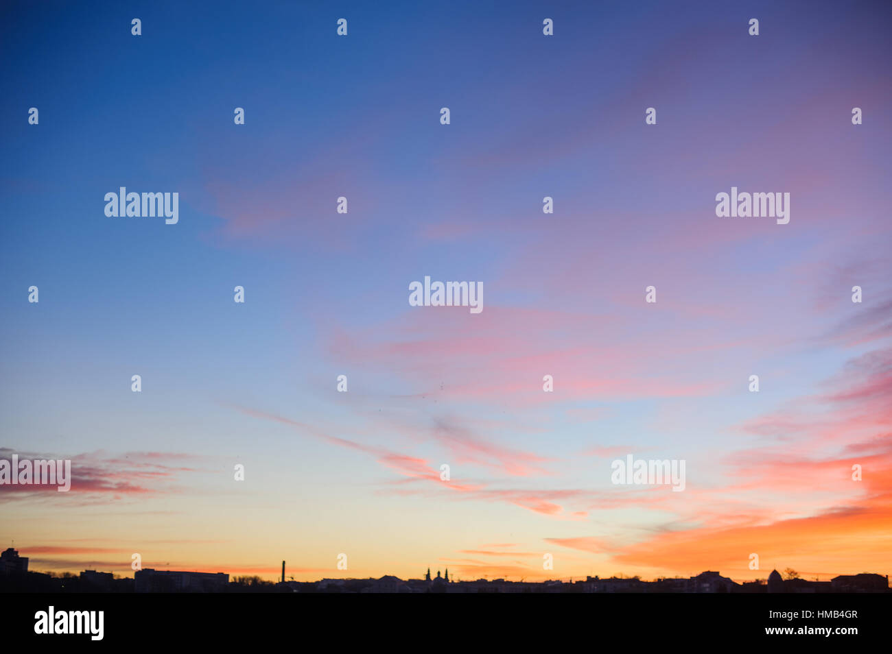 Beautiful romantic sunset Stock Photo - Alamy