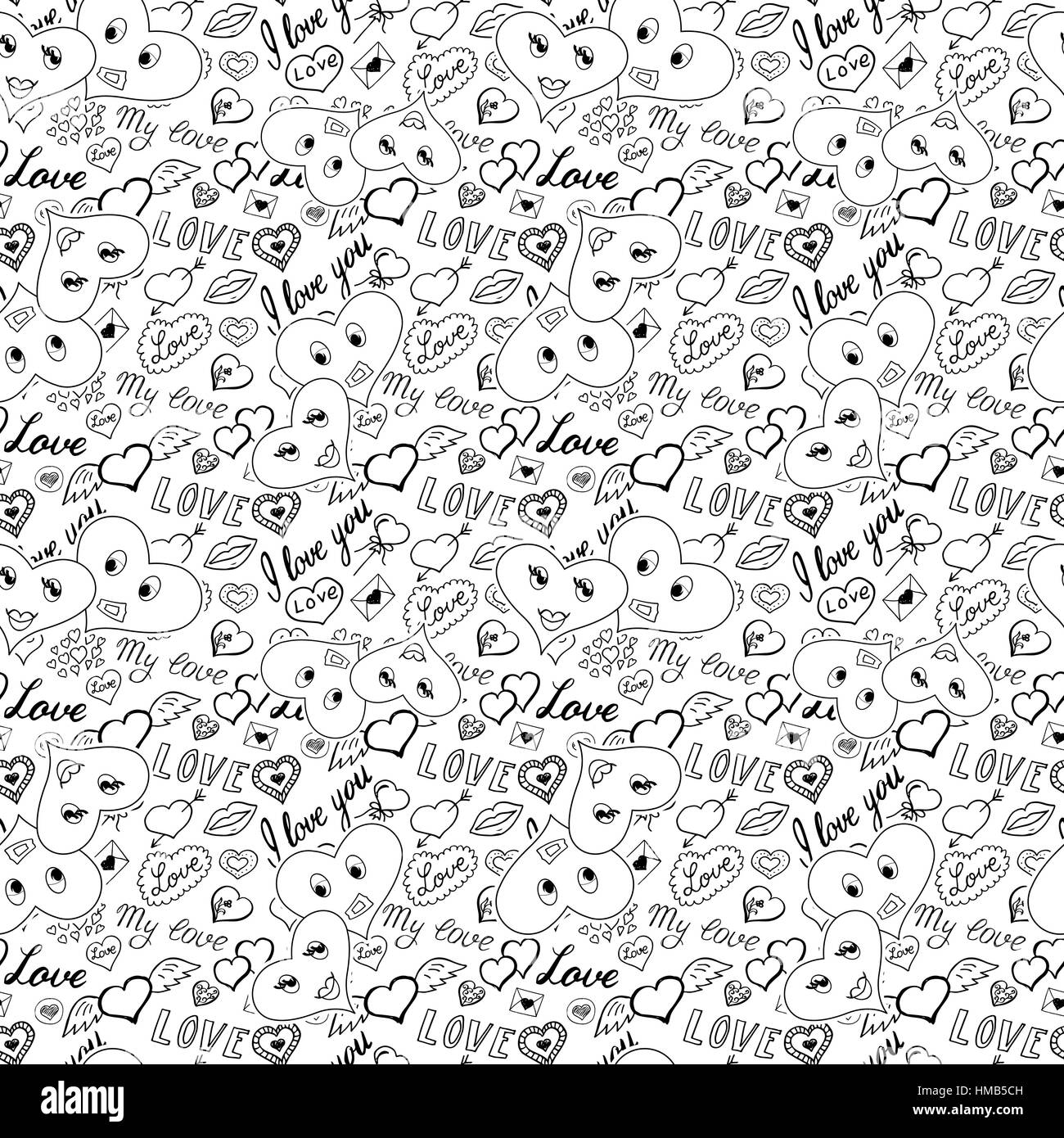 Holiday background red hearts Black and White Stock Photos & Images - Alamy