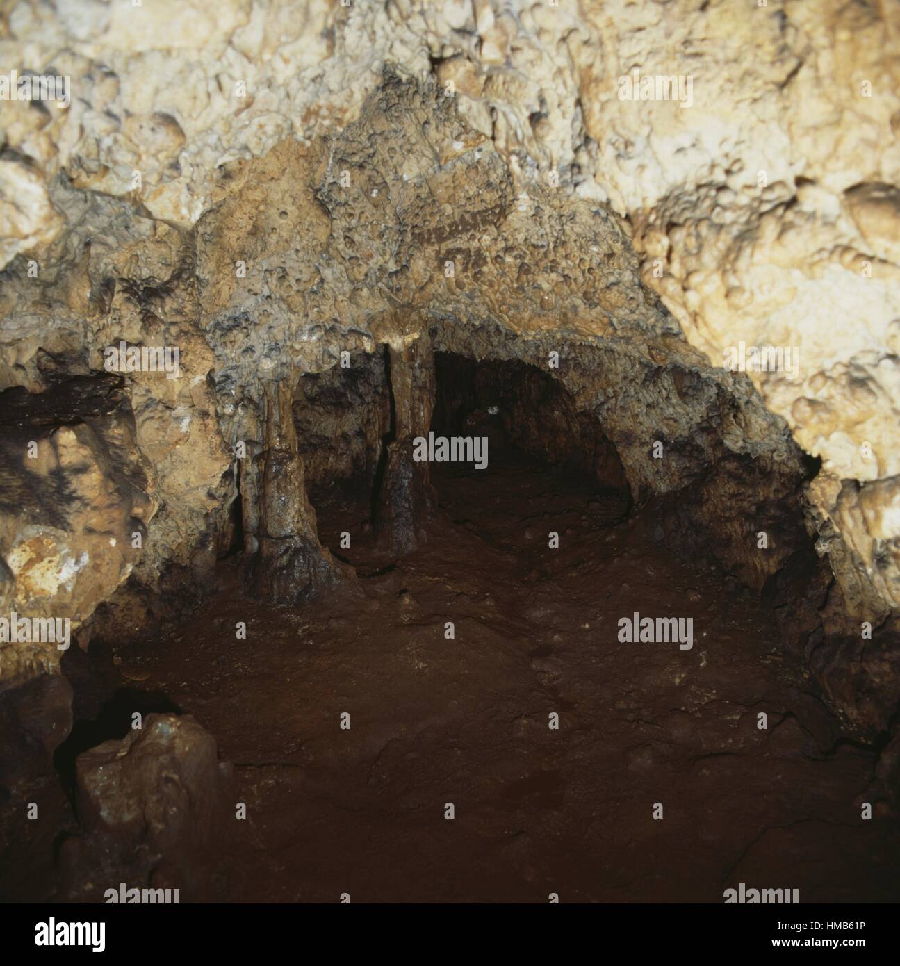 A cave near the Rocky Necropolis of Pantalica, Pantalica Nature Reserve ...