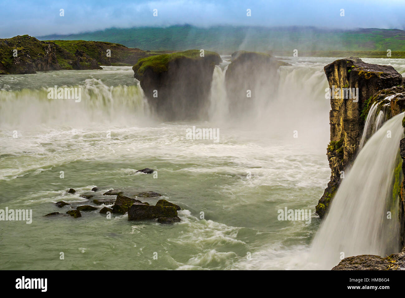 The Godafoss Waterfalls Akureyri Iceland Stock Photo - Alamy