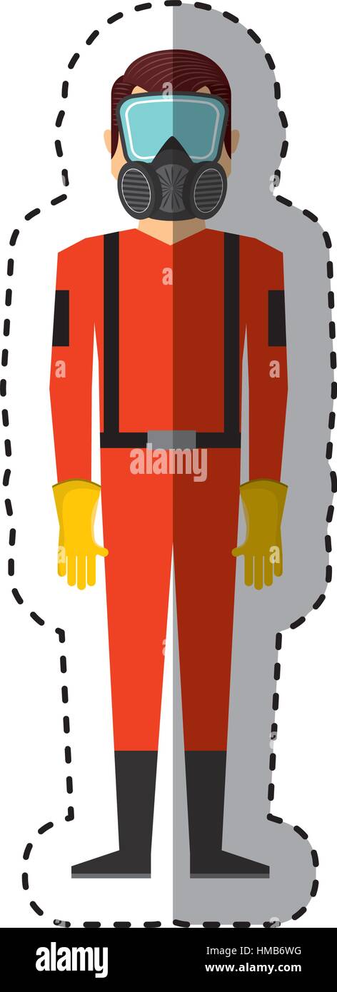 worker avatar with safety suit vector illustration design Stock Vector ...